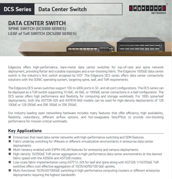 Data Center Switch - Edgecore Networks